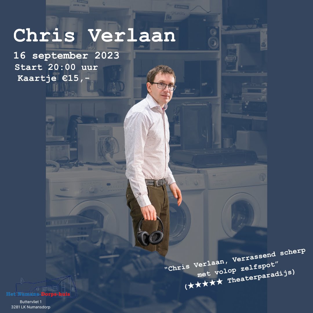 Cabaretier Chris Verlaan komt naar Numansdorp - Hoeksche Waard Nieuws