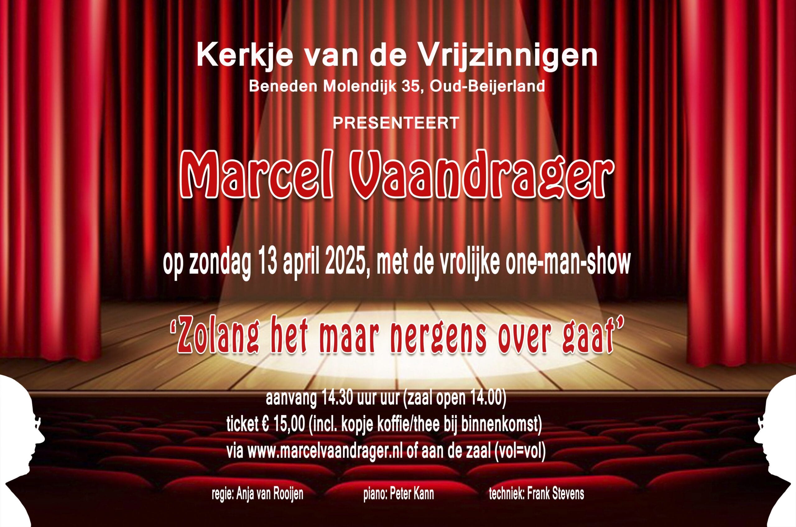 Marcel Vaandrager komt naar het kerkje van de Vrijzinnigen in Oud ...