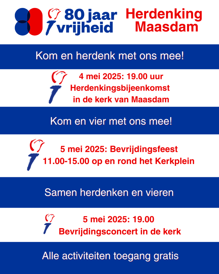 80 jaar vrijheid: Herdenken en vieren in Maasdam - Hoeksche Waard Nieuws