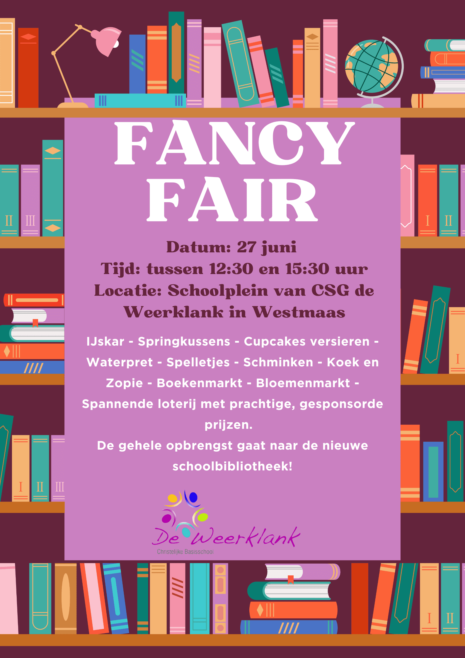 Fancy Fair bij De Weerklank in Westmaas voor nieuwe schoolbibliotheek ...